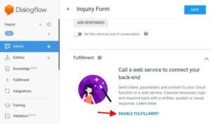 Saving Intent Parameters from Dialogflow to CSV - AITUDE